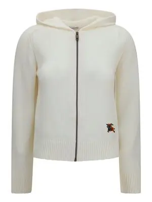 Burberry Wool Hooded Cardigan - Multicolor