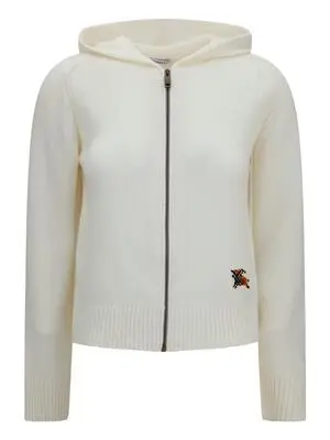 Burberry Wool Hooded Cardigan - Multicolor