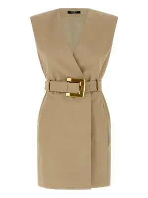 Balmain Balmain Women 'Anthem' Dress Cream