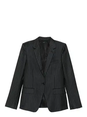 TOM FORD Pinstripe Wool And Mohair Blazer - Black