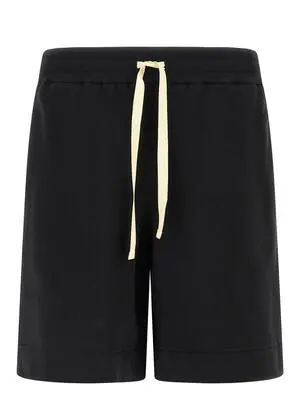 JIL SANDER Embroidered Logo Bermuda Shorts - Black