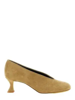 Moschino Suede Pumps - Cream