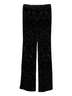 Gucci Velvet Flared Trousers - Black