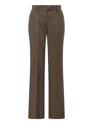 GANNI Straight Trousers - Brown