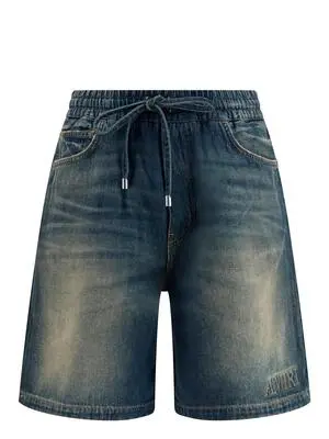 Amiri Drawstring Denim Shorts - Blue