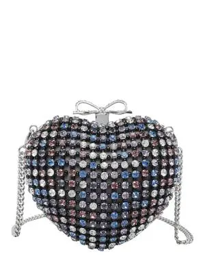 SELF-PORTRAIT Crystal Heart Clutch - Multicolor