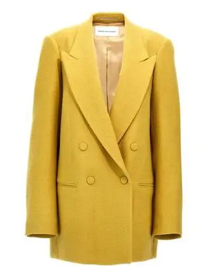 Dries Van Noten Blink Wool Blazer - Yellow