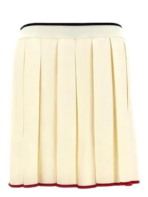 Thom Browne Knitted Pleated Skirt - White