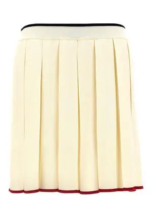 Thom Browne Knitted Pleated Skirt - White