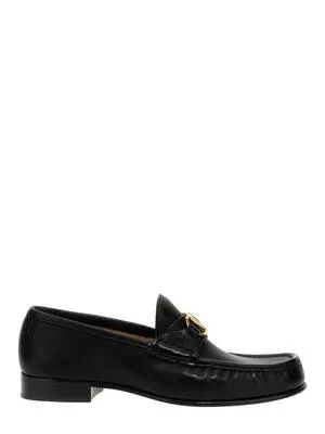 Valentino Garavani Goat Leather Loafers - Black