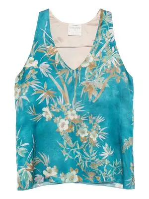FORTE_FORTE Printed Satin Top - Multicolor