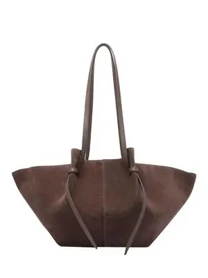 Yuzefi Suede Mochi Shoulder Bag - Brown