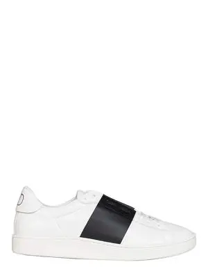 Valentino Garavani White And Black Nappa Calfskin Open Royco Sneakers - Multicolor