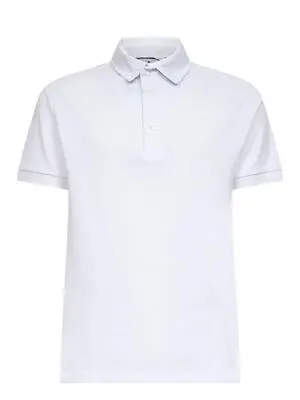 Etro White Cotton Piquet Polo Shirt - Multicolor
