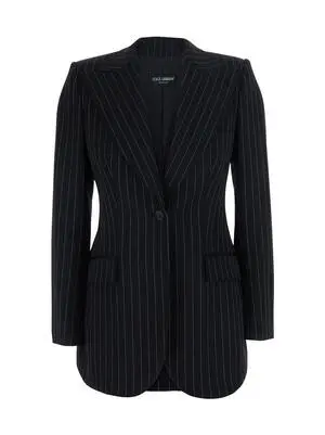Dolce & Gabbana DOLCE & GABBANA Turlington Pinstriped Blazer Multicolor