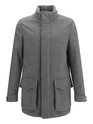 Brunello Cucinelli BRUNELLO CUCINELLI Cashmere Jacket With Zip And Buttons Gray