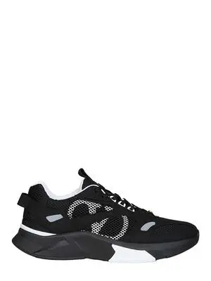 Valentino Garavani Mesh And Suede Sneakers - Multicolor