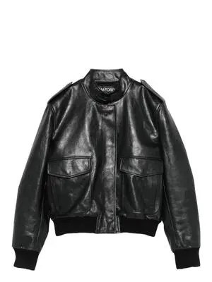 TOM FORD Leather Jacket - Black