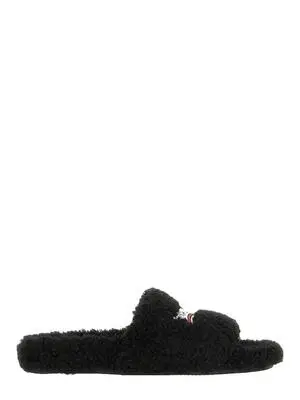 Balenciaga BALENCIAGA Faux Shearling Slides Black