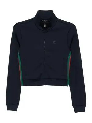 Gucci Web Detail Cotton Blend Sweatshirt - Multicolor