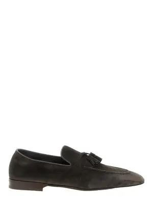 Brunello Cucinelli Suede Penny Loafer Loafers - Gray