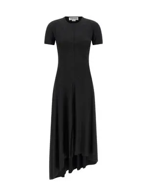 Victoria Beckham Zipped Front Midi Dress - Black