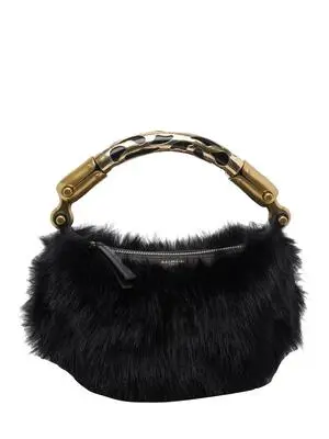 Balmain Mini Ebene Handbag - Black