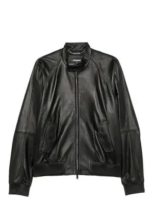 Dsquared2 Leather Jacket - Black