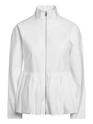 Alaïa Cotton Poplin Peplum Jacket - White