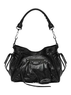 Balenciaga Le City Small Bucket Bag In Lambskin - Black