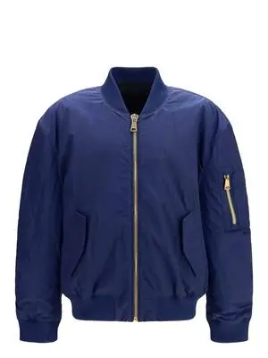Balmain Embroidered Bomber Jacket - Blue