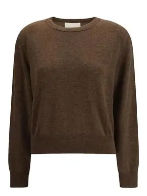 LISA YANG Wool Fine Knit Sweatshirt - Brown