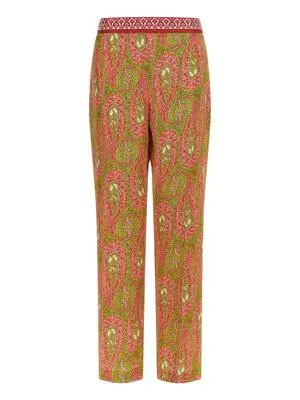 Etro Paisley Foliage Pants - Multicolor