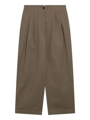 TOTEME Cotton Trousers - Brown