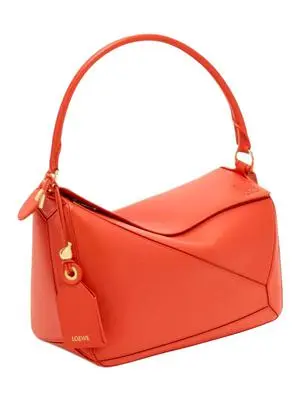 Loewe Loewe Puzzle Featherlight Medium Leather Handbag Multicolor