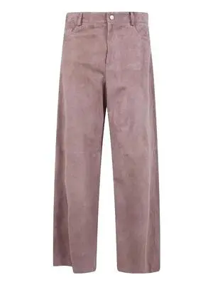 MAX MARA MAX MARA Calf Leather Straight Trousers