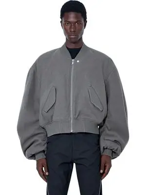 Rick Owens Zip-up Bomber Jacket - Gray