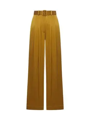 Zimmermann Zimmermann Women Wide Leg Seta Pantaloni Green