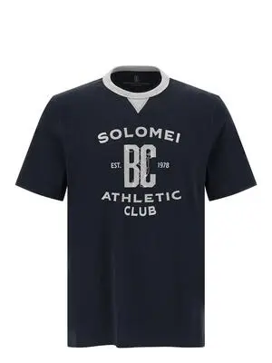Brunello Cucinelli Printed T-shirt - Blue