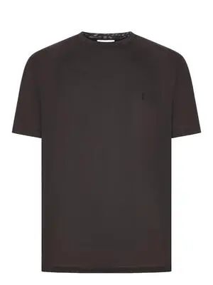 Saint Laurent Cassandre T-shirt In Silk And Cotton - Multicolor