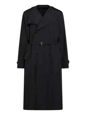 Prada Double-breasted Cotton-blend Trench Coat - Black
