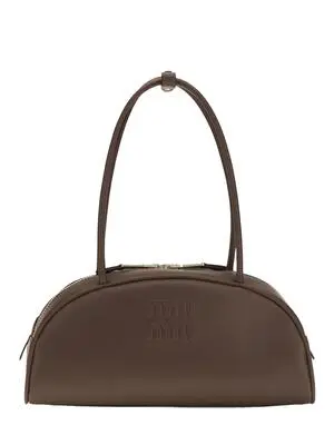 Miu Miu Beau Leather Shoulder Bag - Brown