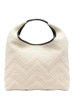 Missoni Zigzag Pattern Tote Bag - Cream