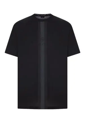 Gucci Cotton T-shirt With Tonal Web Stripe - Black