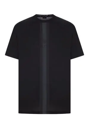 Gucci Cotton T-shirt With Tonal Web Stripe - Black