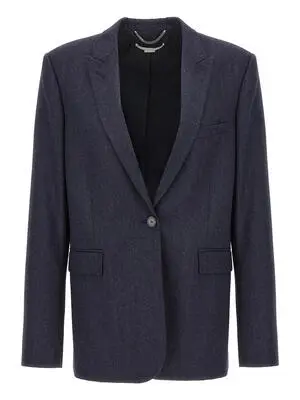 STELLA MCCARTNEY STELLA MCCARTNEY Single-Breasted Wool Flannel Blazer