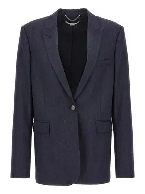 Stella McCartney Single-breasted Wool Flannel Blazer - Blue