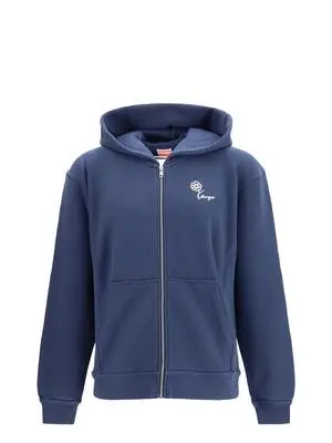 Kenzo Tulip Zip Hoodie - Blue