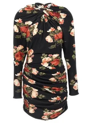 Magda Butrym Floral Print Long Sleeve Dress - Multicolor