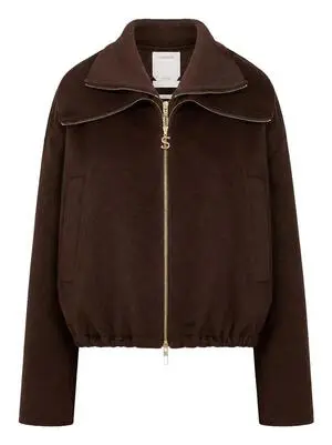 Sportmax Pure Wool Bomber Jacket With Removable Front Insert - Multicolor